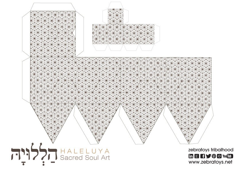 Hanukkah Dreidel-3d Paper Craft Template-geometric-model-holiday Party ...