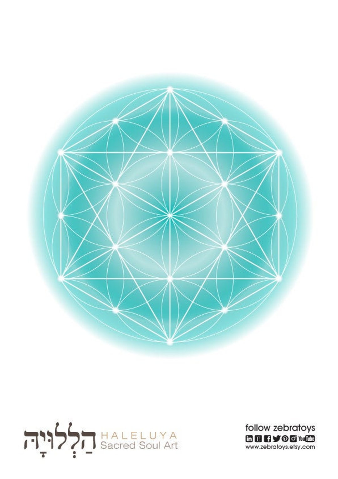 Healing Faith Frequencies Print-sacred Geometry Soul Art-geometric ...