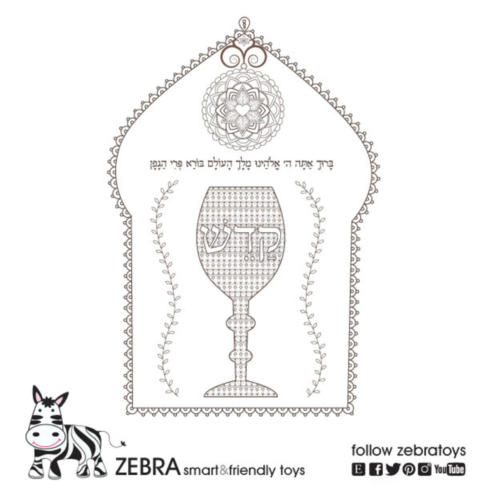 Passover Art-coloring Kit-5 Designs-seder Plate-greeting Cards - Etsy
