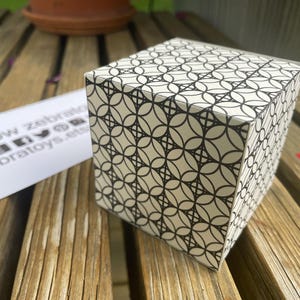 3D Cube-papercraft Hexahedron Printable Model-pdf Template-platonic ...