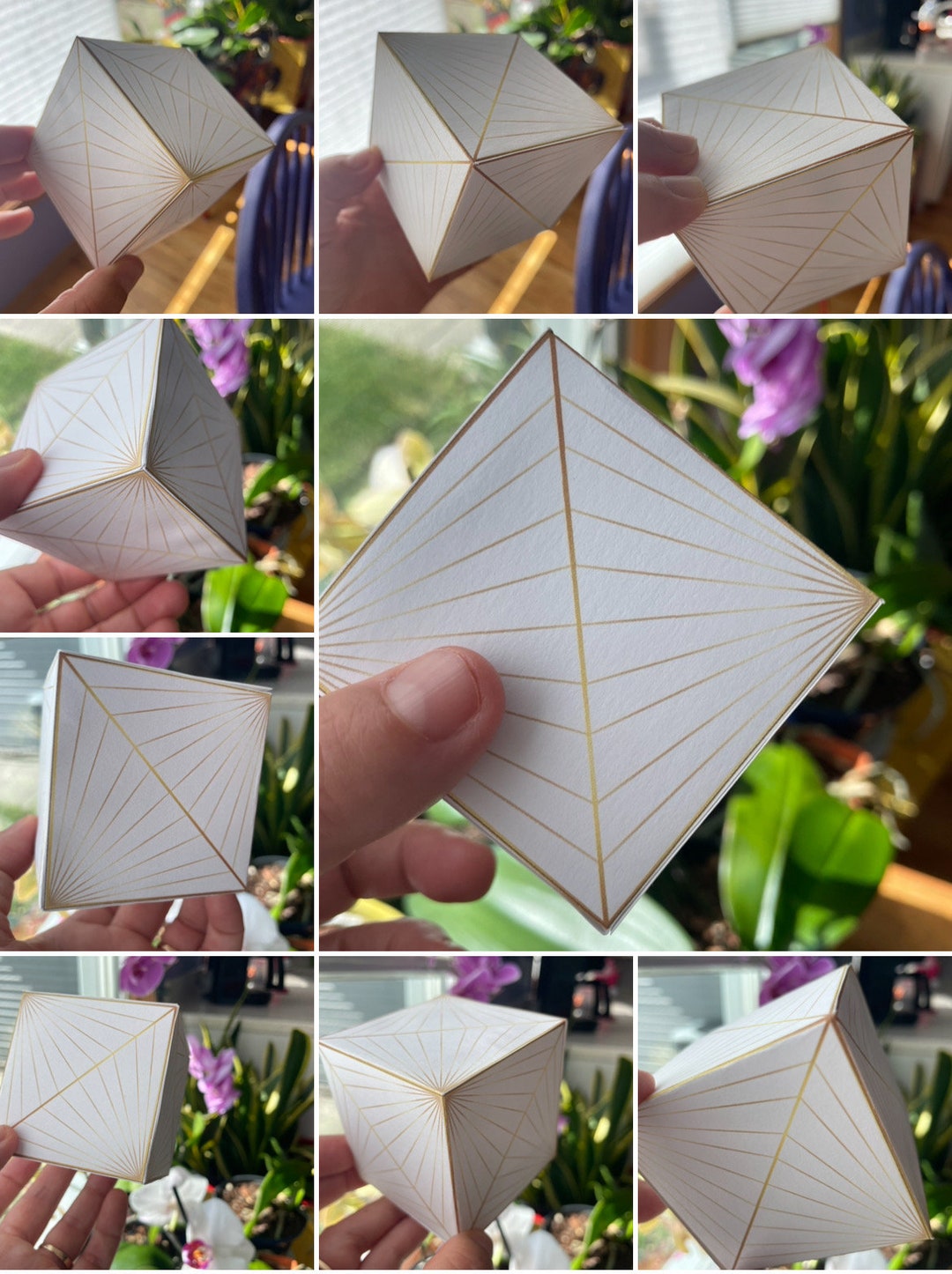 Hexahedron 3D Cube Papercraft Template Pdf-platonic Solids-printable ...