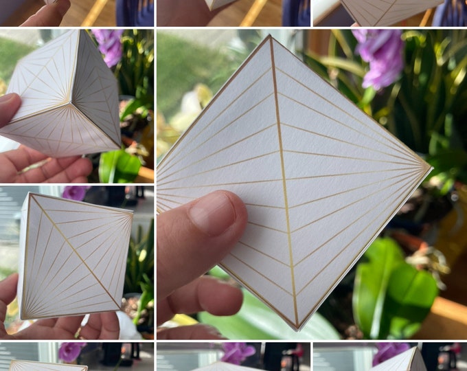 Hexahedron 3D Cube Papercraft Template Pdf-platonic Solids-printable ...