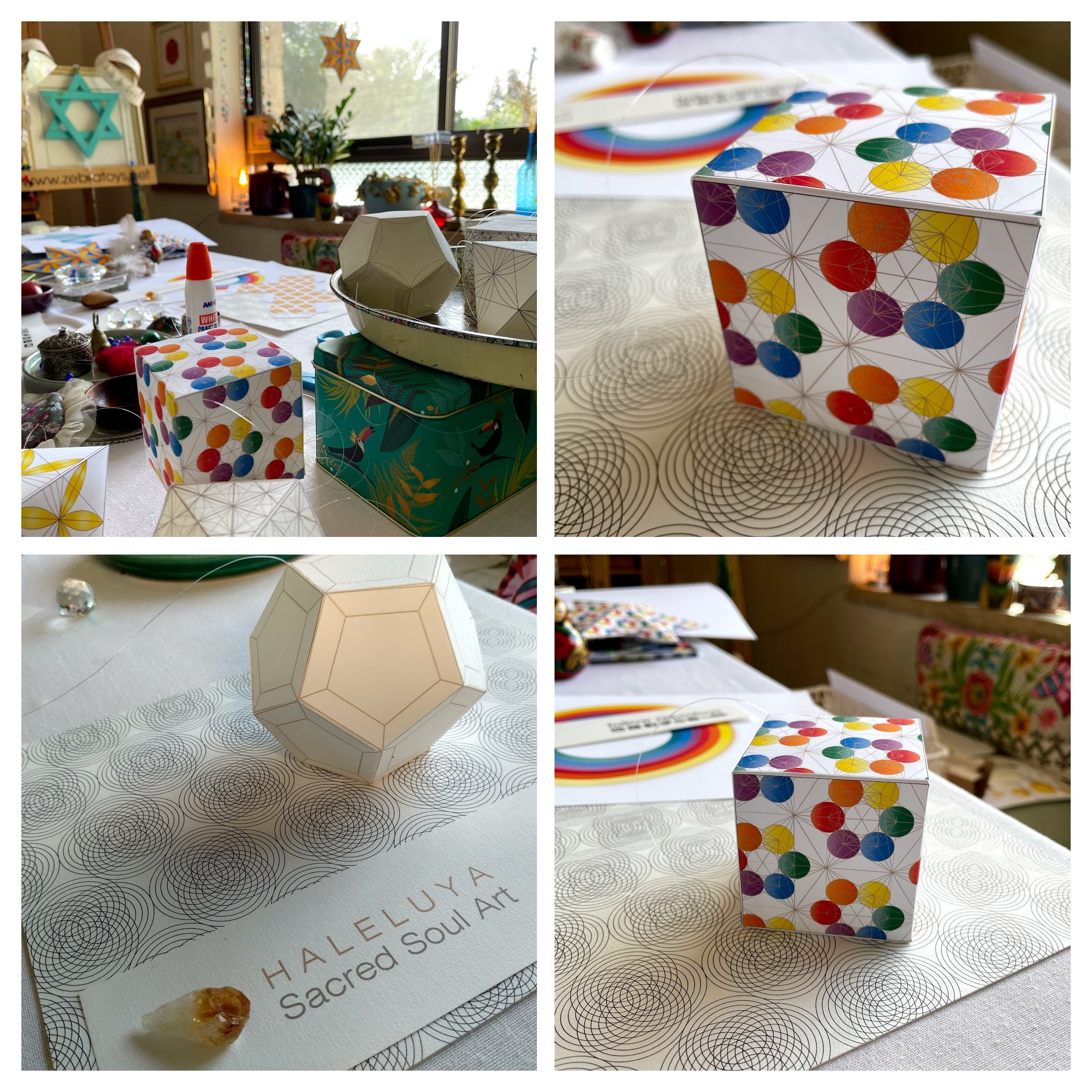 Cube 3D Papercraft Template Pdf-platonic Solids-printable 3D - Etsy