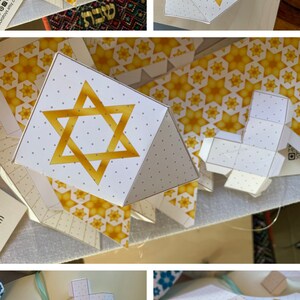 Blank Paper Craft Dreidel Hanukkah Gift Box Template-3d Model-holiday ...