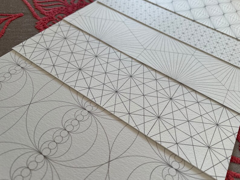 Sacred Geometry Art Postcards to Print and Color-wholeness-alignment ...