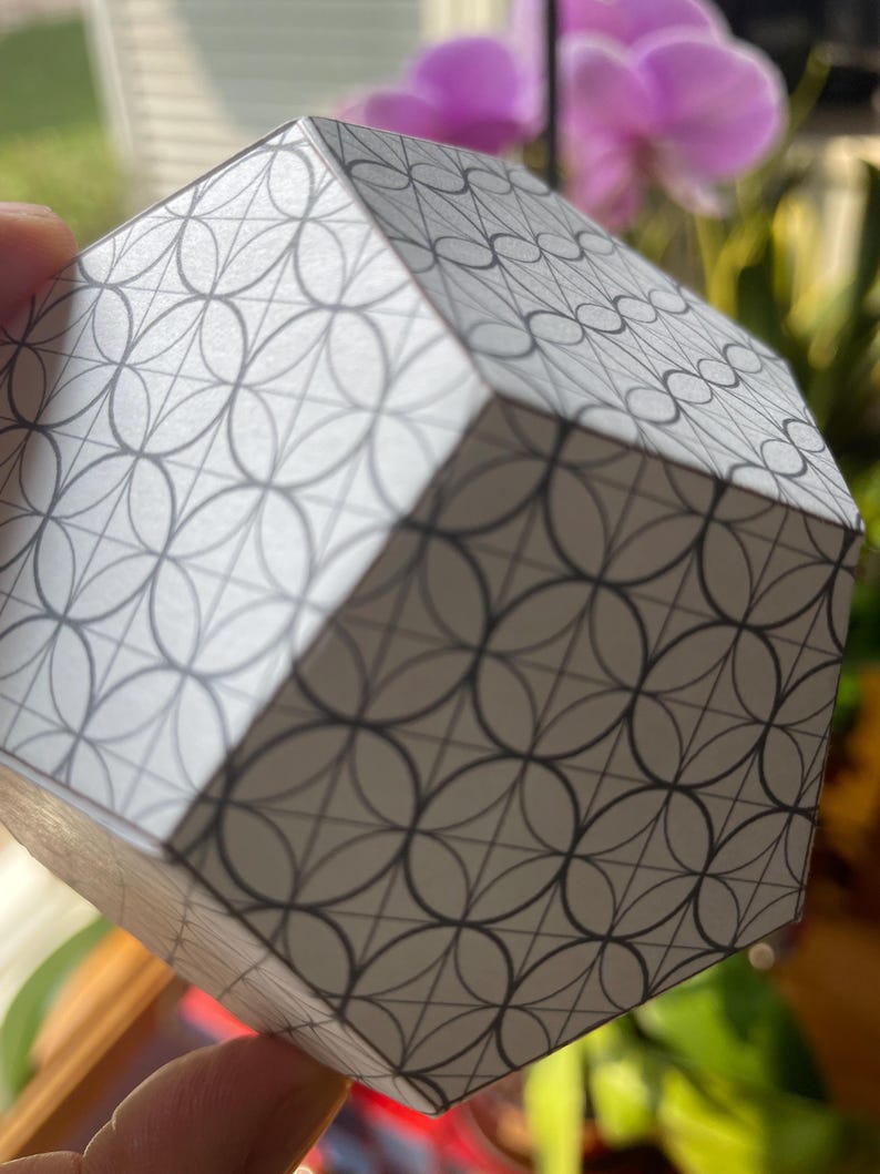 Dodecahedron Paper Craft 3D Template Pdf-platonic Solids-ornament ...