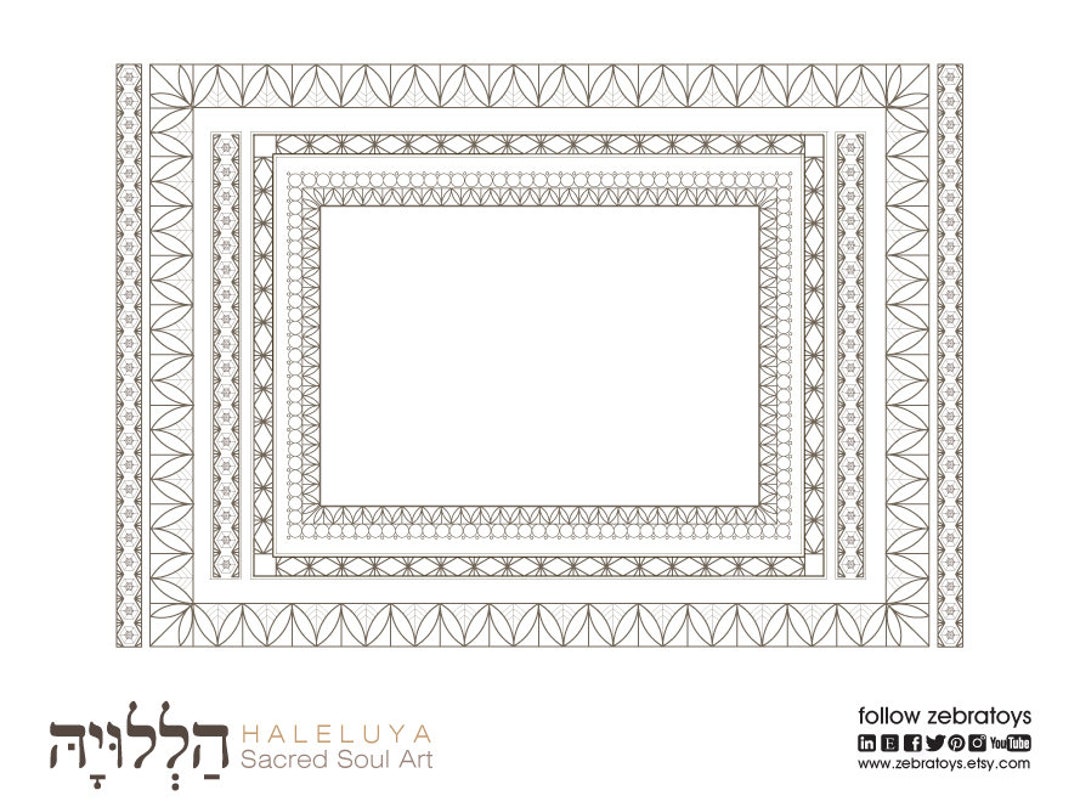 Large Rectangle Blank Frame-printable Design-2021 - Etsy