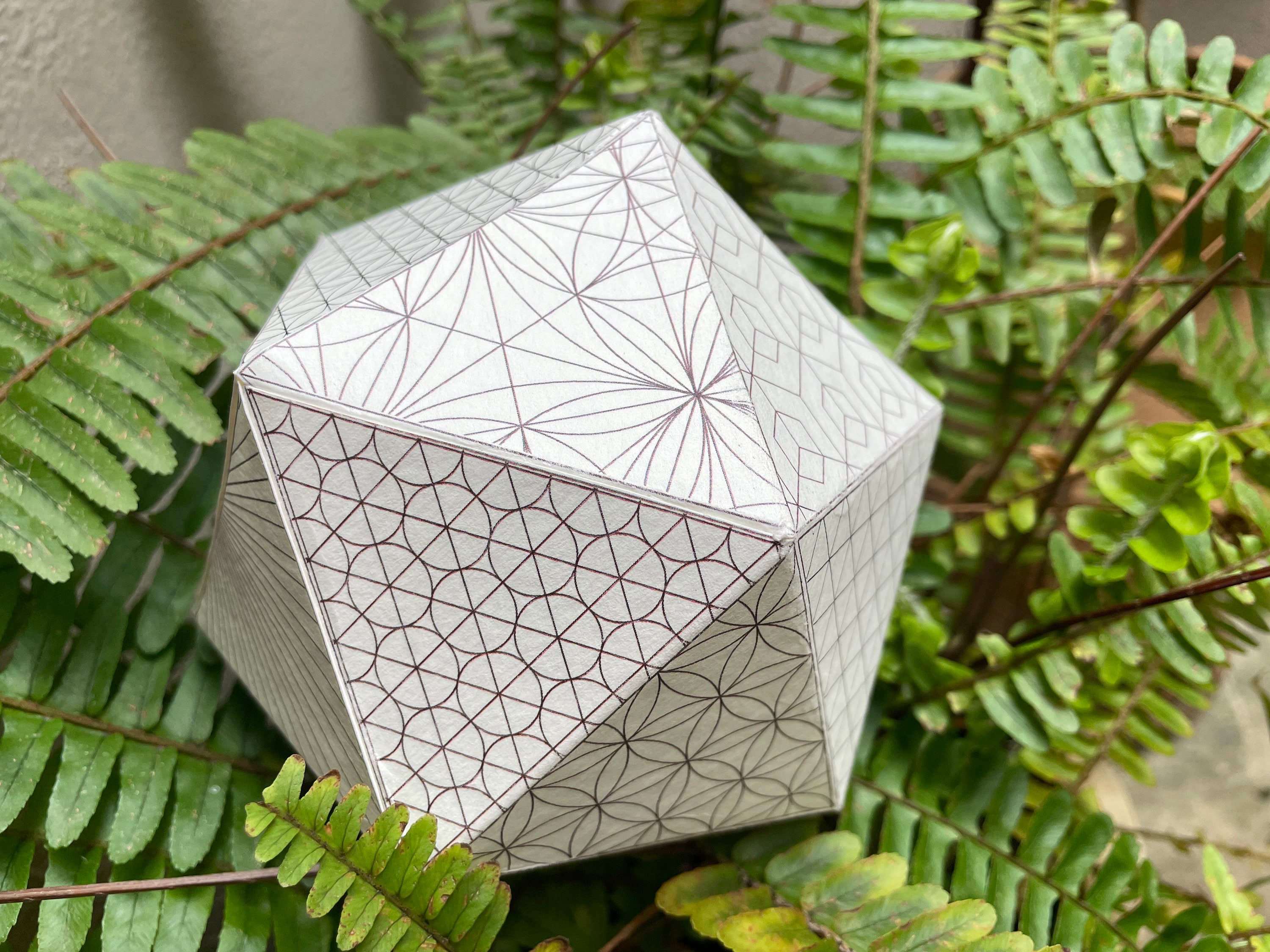 Icosahedron 3D Papercraft Template-home Décor Ideas-platonic Solids ...