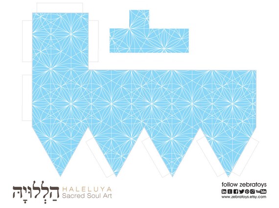 Hanukkah Dreidel-printable Template-3d Paper Craft-holiday | Etsy