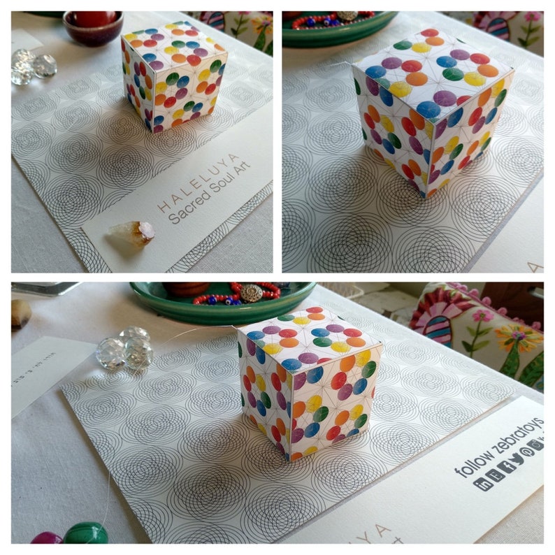 Cube 3D Papercraft Template Pdf-platonic Solids-printable 3D Model ...