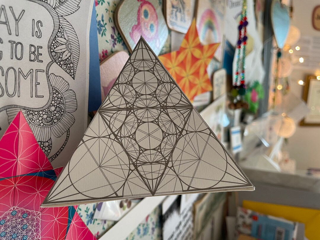 Tetrahedron 3D Papercraft Template Pdf-platonic Solids-ornament ...