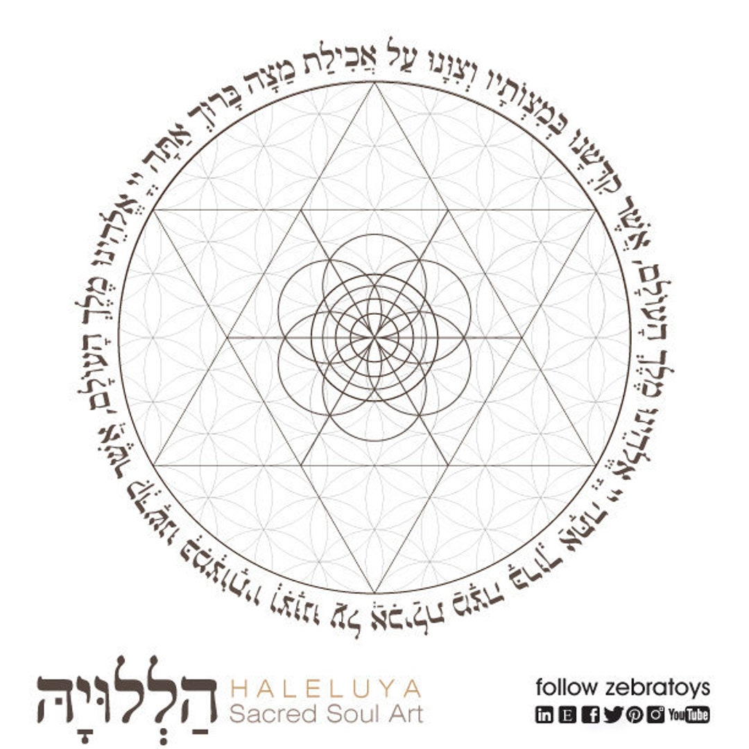 Matzah Blessing Passover Seder Coloring Page-pesach Haggadah Prayer ...