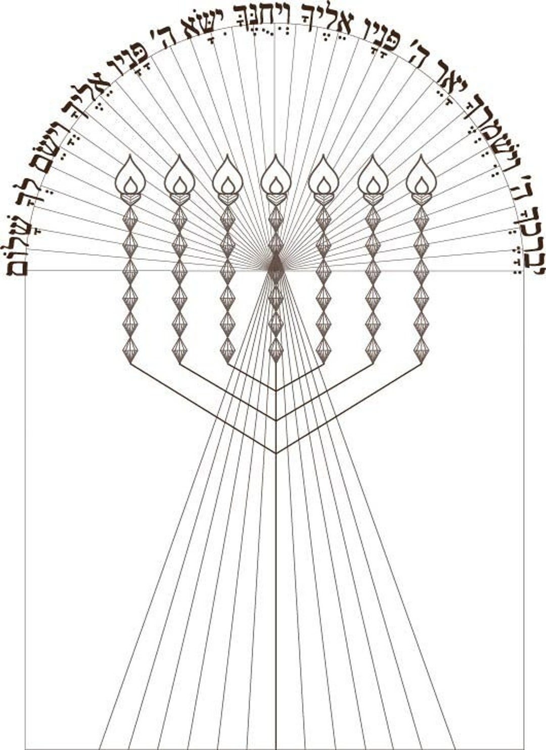 Kohanim Blessing Art-birkat Cohanim Prayer-hebrew-wall Print-coloring ...