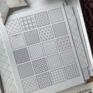 20 Geometric Patterns Squares-printable-patterned Square Coloring Page ...