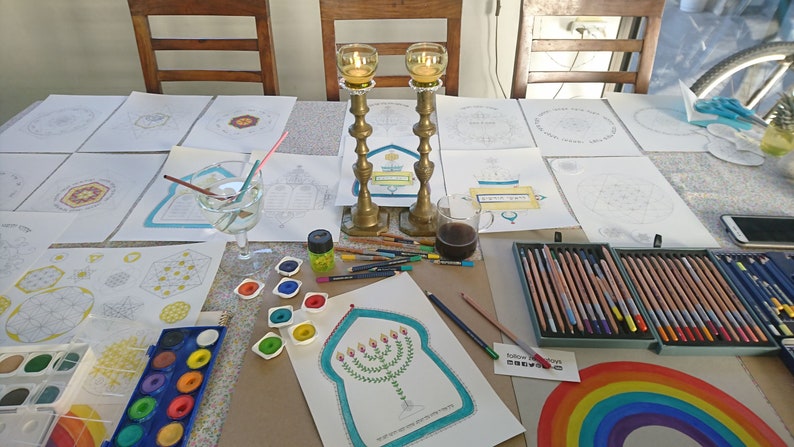 The Shehecheyanu Blessing Menorah-jewish Art-shana Tova Printable-new ...