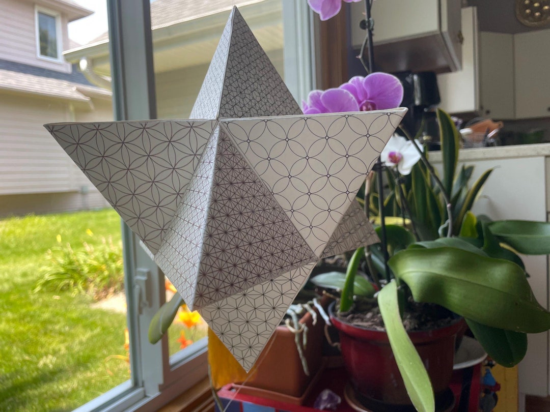 Merkaba Decoration-3d Paper Craft Merkavah-printable PDF-DIY Model ...