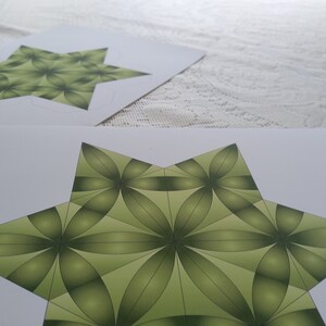3D Paper Craft Green Star of David-hanukkah Decorations-rainbow Harmony ...
