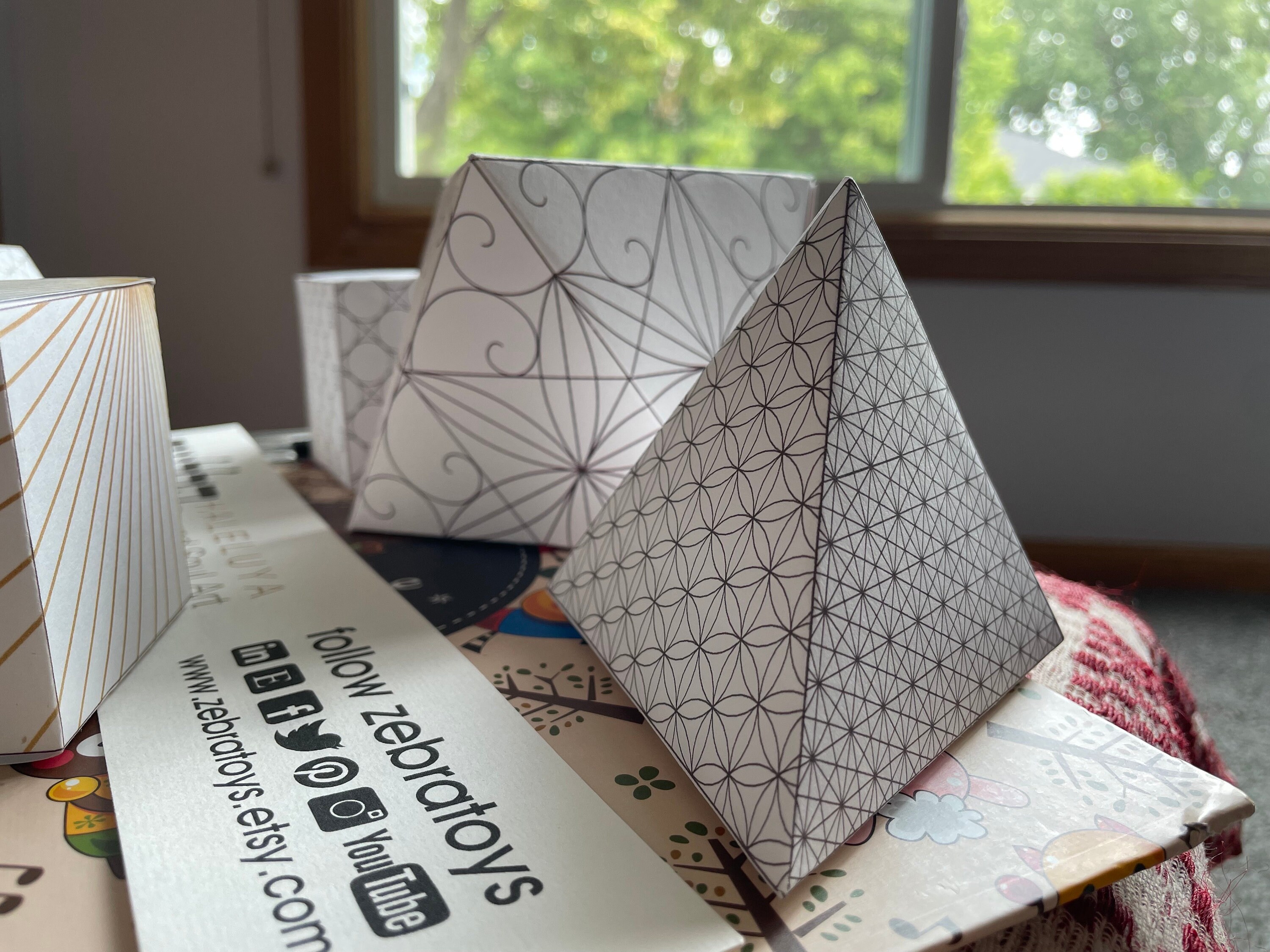 Tetrahedron 3D Model-papercraft Template-home Décor Ideas-platonic ...