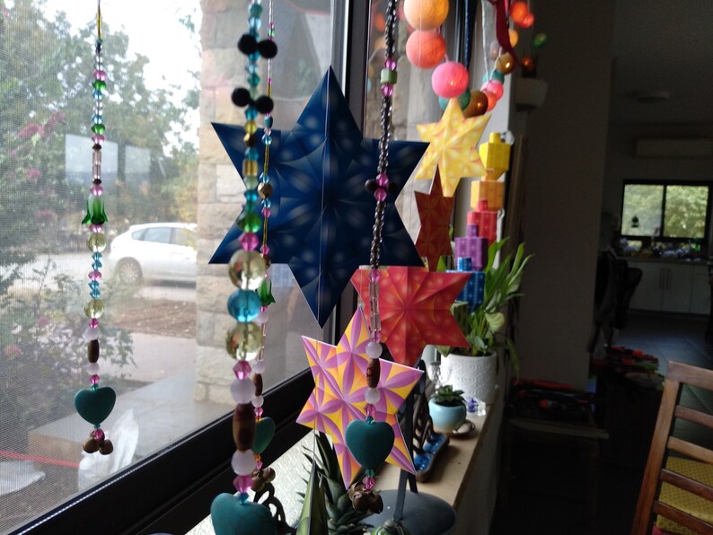 3D Paper Craft Purple Star of David-hanukkah - Etsy