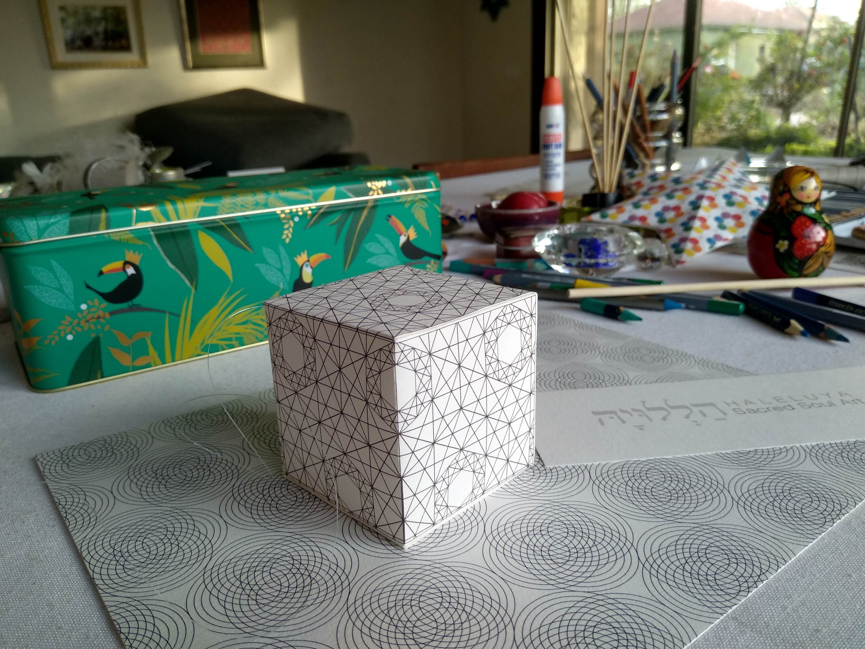 Hexahedron 3D Papercraft Template Pdf-platonic Solids-printable 3D ...