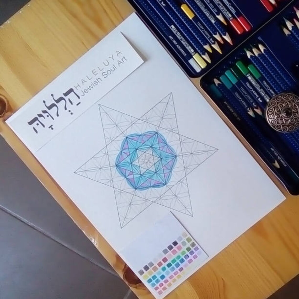 Jewish Star Flower of Life Pattern Octahedrons Star of David-sacred ...