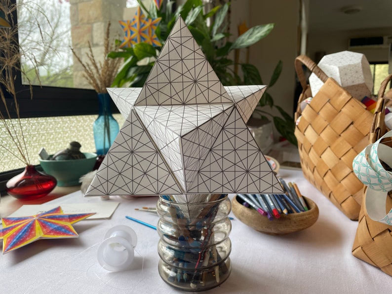 Merkaba 3D Papercraft Merkavah Template-pdf-printable DIY Model ...