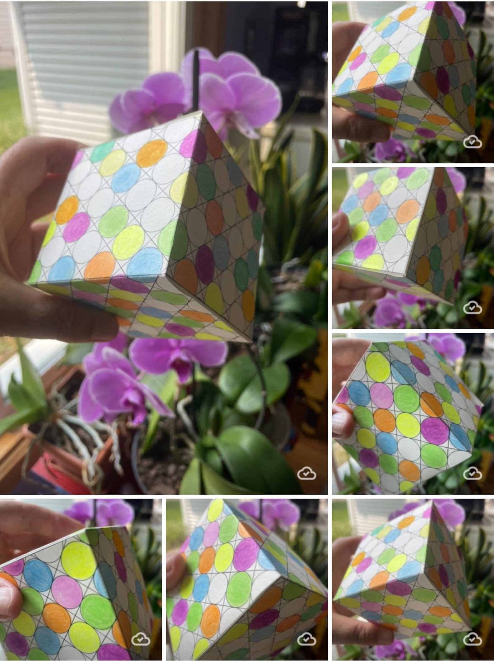 Hexahedron 3D Cube-printable Model-papercraft-pdf Template-platonic ...