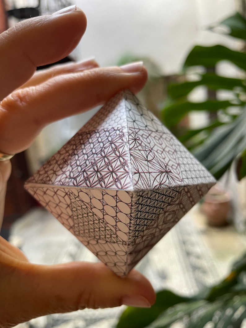 Octahedron 3D Papercraft Template-home Décor Ideas-platonic Solid ...