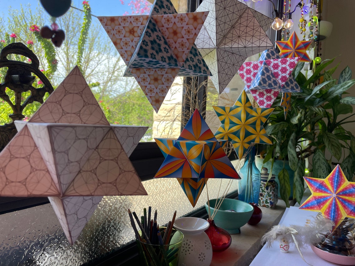 Merkaba 3D Papercraft Merkavah Template-pdf-printable DIY Model ...