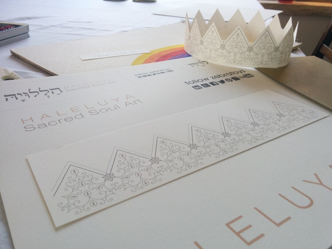 Printable Paper Crown-royal Crowns-purim Crafts-jewish Art for Kids ...