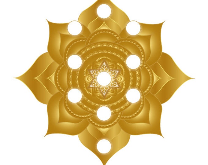 Gold Ten Sefirot Print-10 Sephiroth-kabbalah-tree of Life-sacred ...