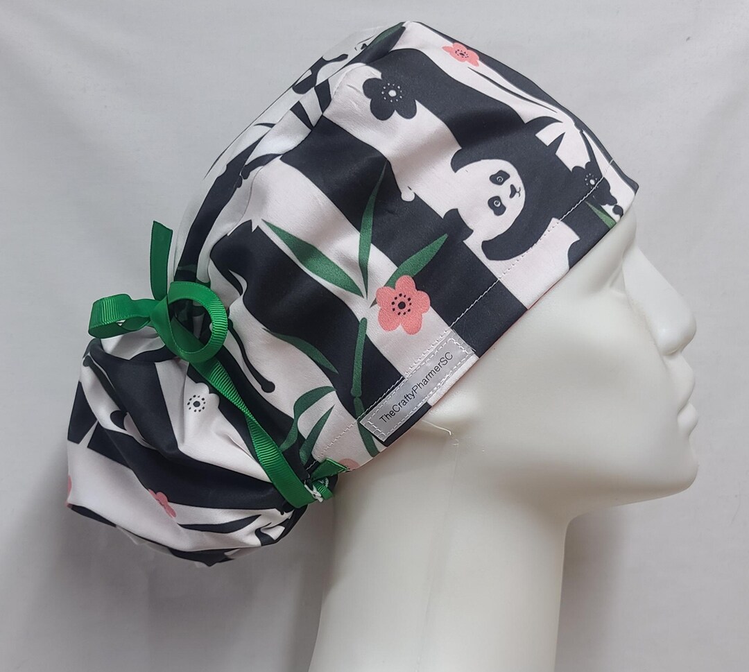 Scrub Hats - Handmade to Order - Panda Stripes - Etsy