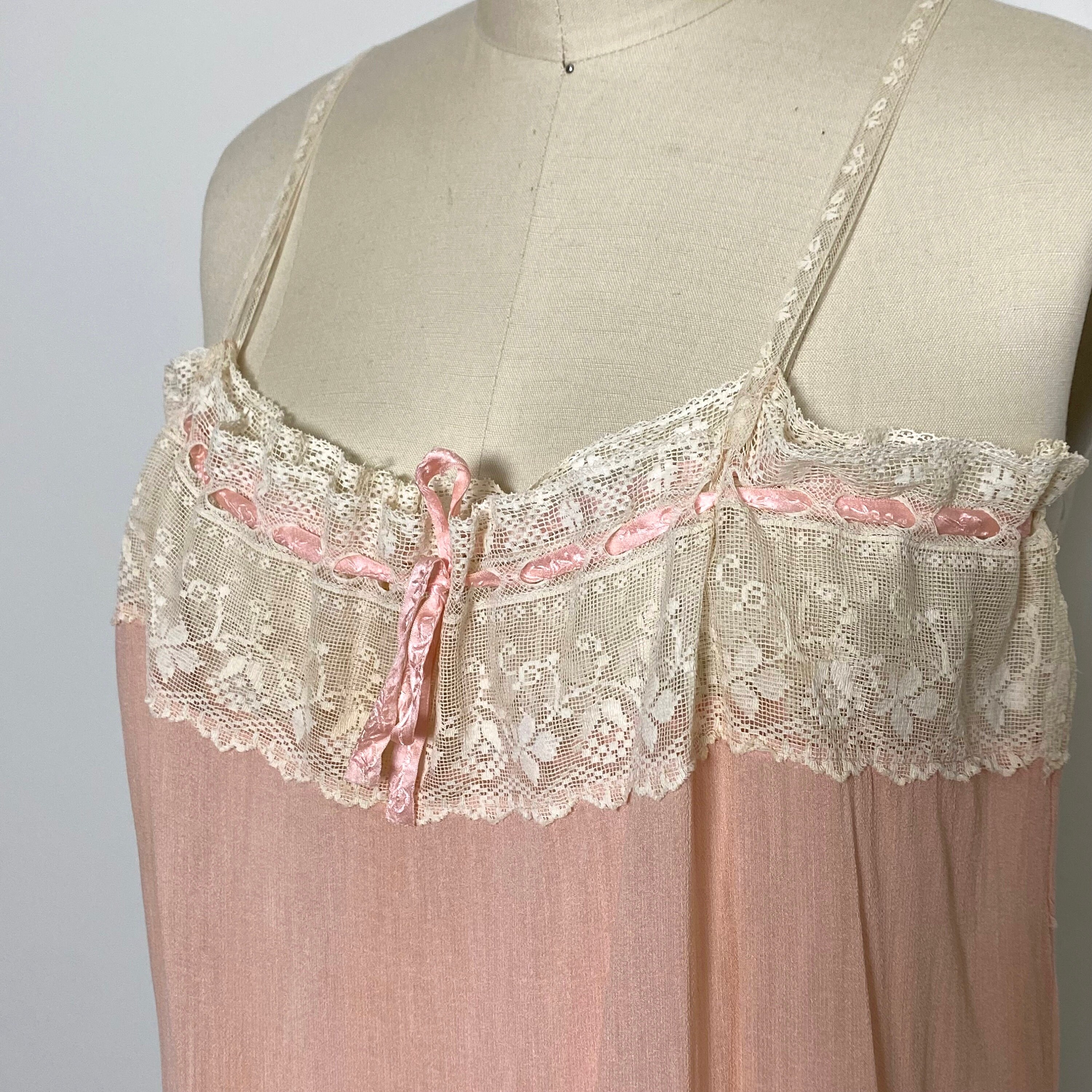 1920s Step In 20s Teddy Lingerie Romper Chemise Negligee Peach | Etsy