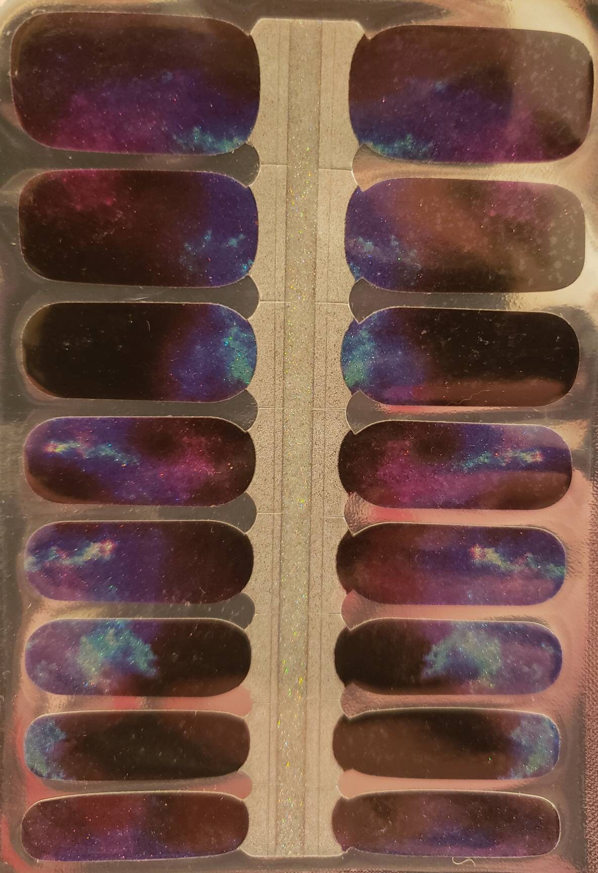 Stardust Galaxy Nail Polish Wraps: Easy Application Nail Art - Etsy