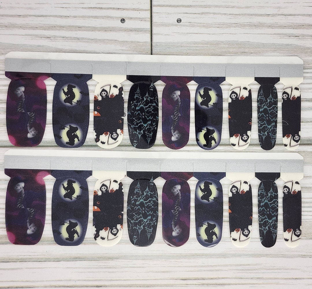 Grim Reaper Nail Polish Wraps, Nail Polish Stickers, Nail Strips, Nail ...
