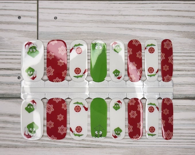 Holiday Cheer Nail Wraps | Holiday Nail Polish Stickers Nail Decals ...