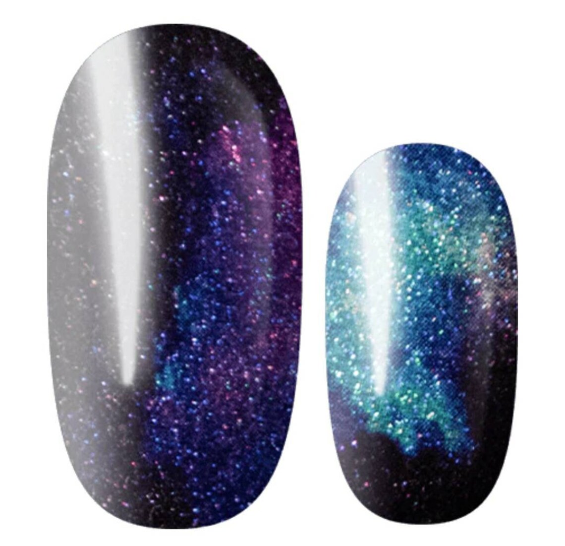 Stardust Galaxy Nail Polish Wraps: Easy Application Nail Art - Etsy