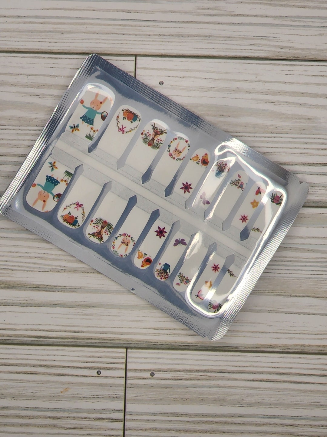 Easter Bunny KIDS Nail Polish Wraps, Nail Polish Stickers, Nail Strips ...