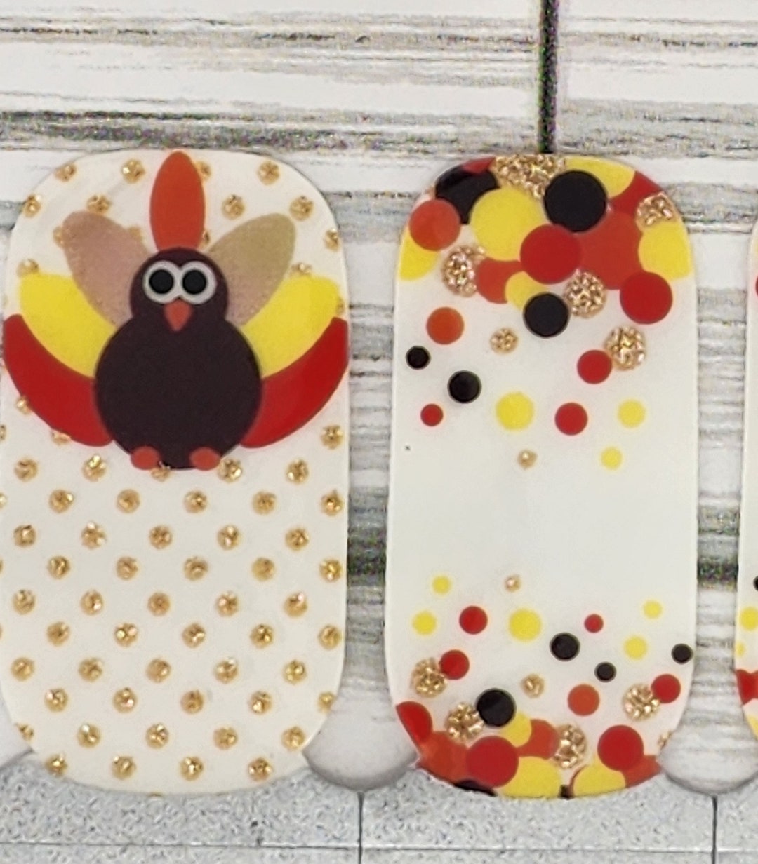 Turkey Nail Polish Wraps, Nail Polish Stickers, Nail Strips, Nail ...