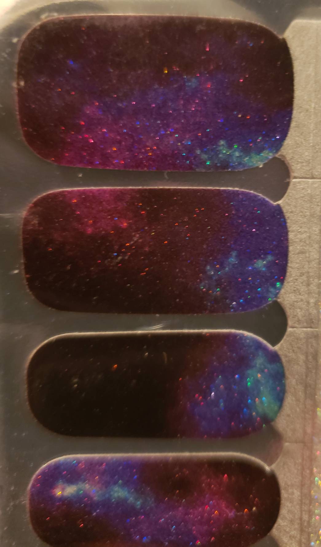 Stardust Galaxy Nail Polish Wraps: Easy Application Nail Art - Etsy