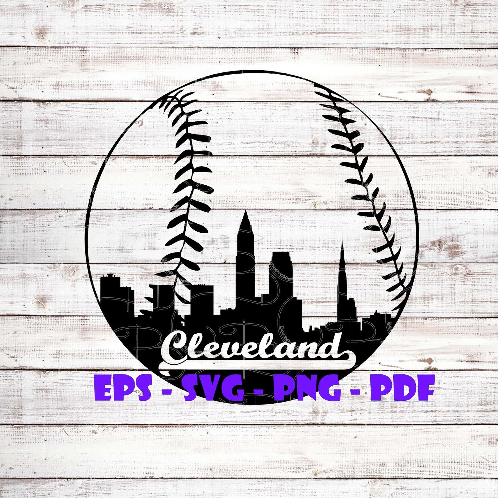 Cleveland Baseball Svg Png Eps Pdf Dxf Digital File Clip Art - Etsy