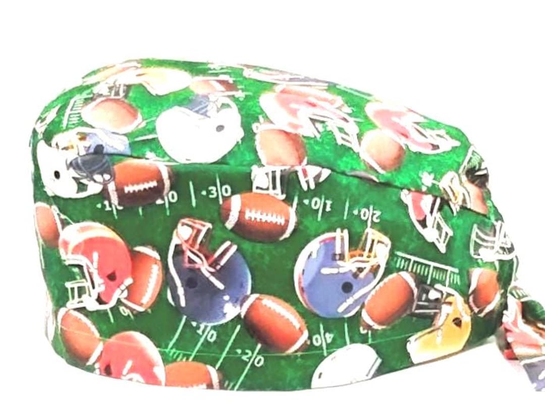 Scrub Cap, Football Scrub Cap, Sports Scrub Cap, Superbowl Scrub Cap - Etsy
