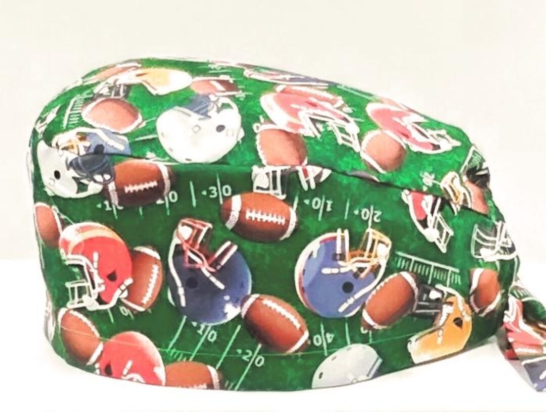 Scrub Cap, Football Scrub Cap, Sports Scrub Cap, Superbowl Scrub Cap - Etsy