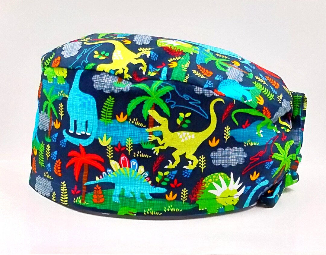 Scrub Cap, Dinosaur Scrub Cap, Pediatric Scrub Cap, Dinosaur Surgical ...