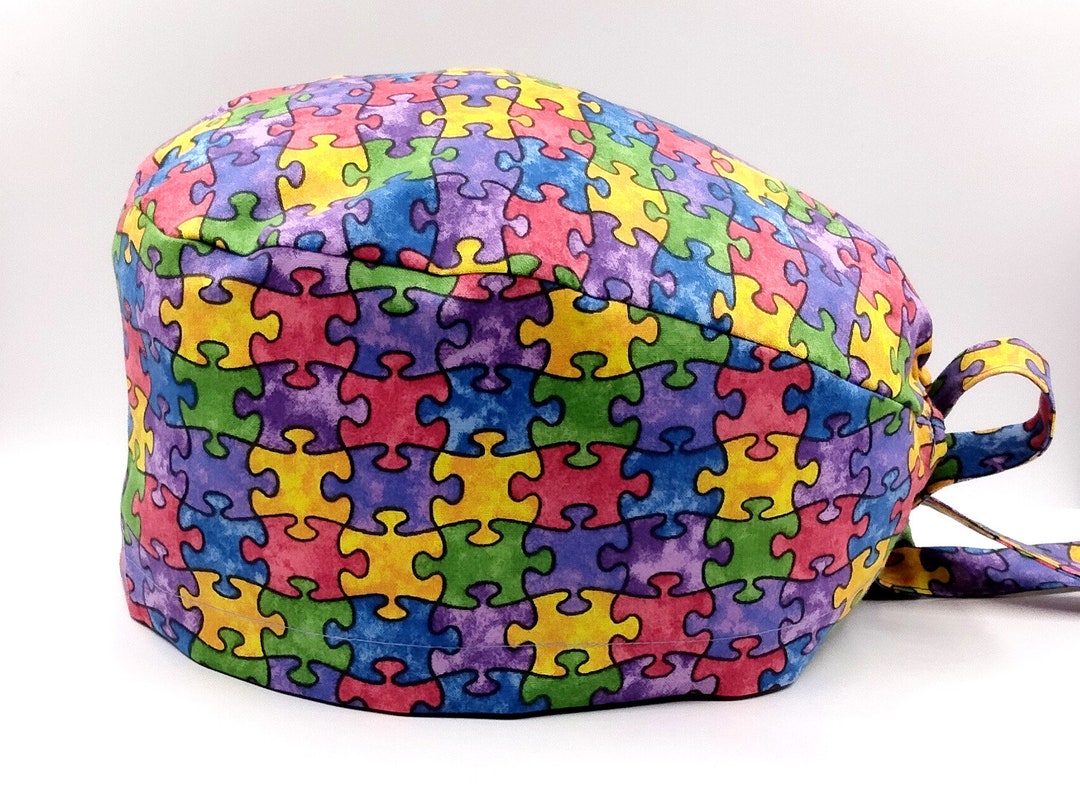 Scrub Cap, Autism Awareness Scrub Cap, Autism Awareness Surgical Cap - Etsy