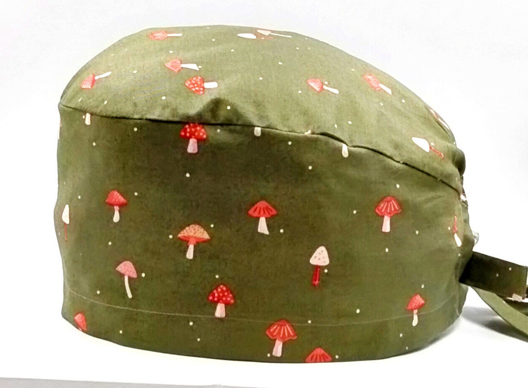 Scrub Cap, Small Mushrooms Print Scrub Cap, Mushrooms Print Scrub Cap ...