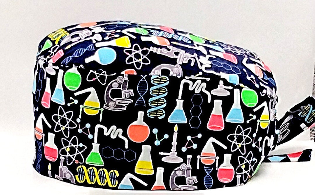 Scrub Cap, Science Lab Scrub Cap, Unisex Scrub Cap - Etsy