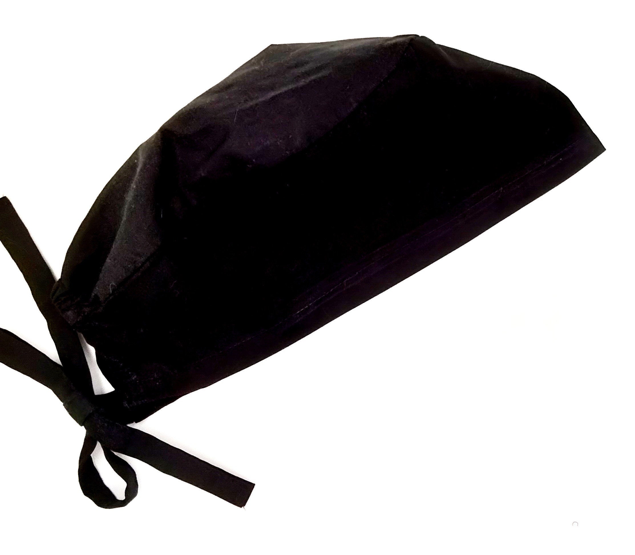 Scrub Cap, Black Scrub Cap, Black Surgical Cap - Etsy