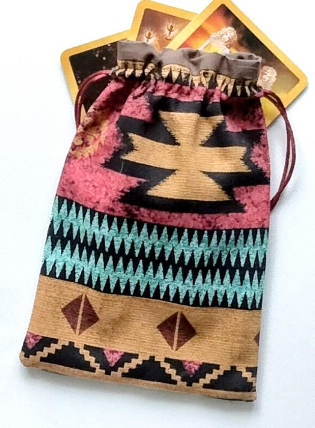 Tarot Bag, Tarot Card Bag, Tarot Cards Print Bag, Tarot Drawstring ...