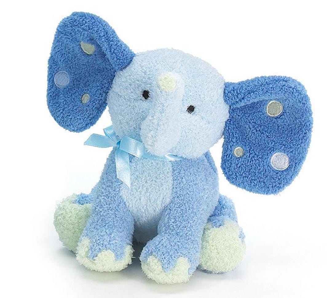 Personalized Plush Elephant Rattle With Polka Dot Ears - Limited Stock ...